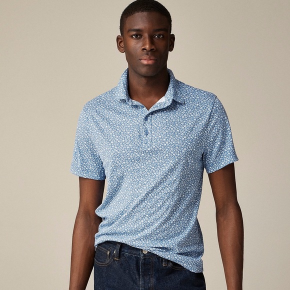 J. Crew | Shirts | J Crew Classic Untucked Performance Polo Shirt With ...